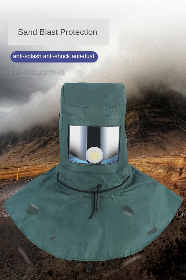 Labor Canvas Sand Blasting Hood Anti Impact Vent Design Polishing ...