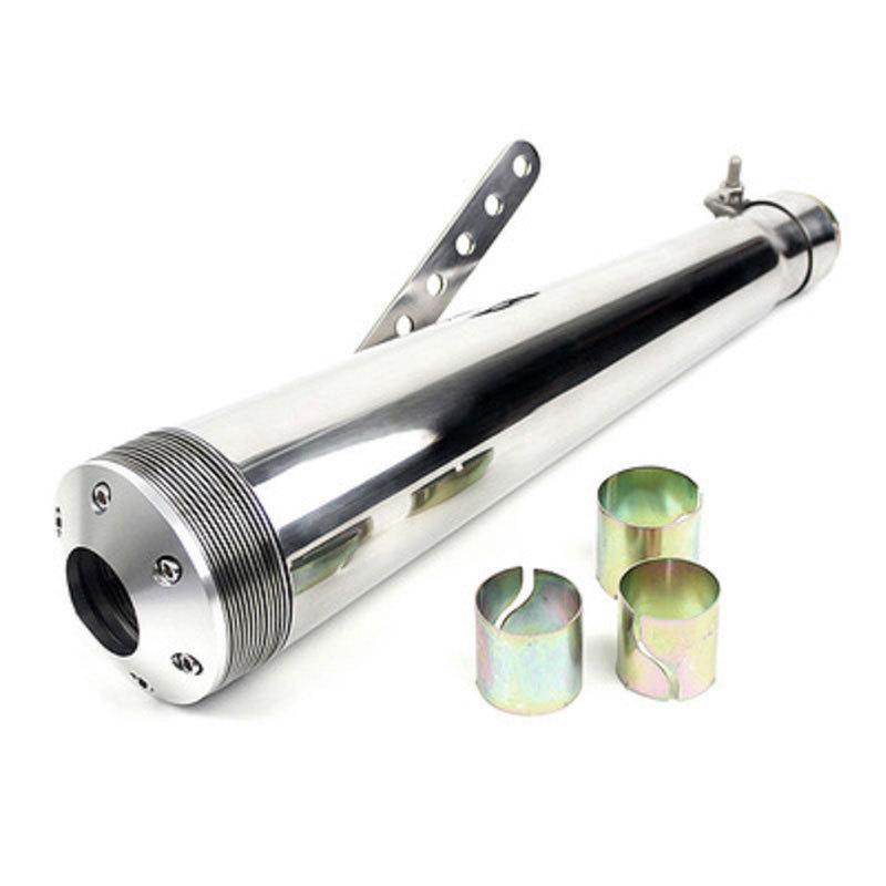 Silber Schalldämpfer Auspuffrohr Universal Edelstahl Motorrad Auspuff ...