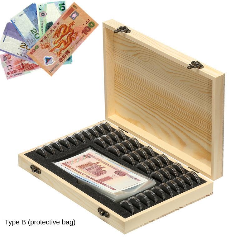 Wooden Coins Storage Box Case Holder for Certified Coin 40x Round ...